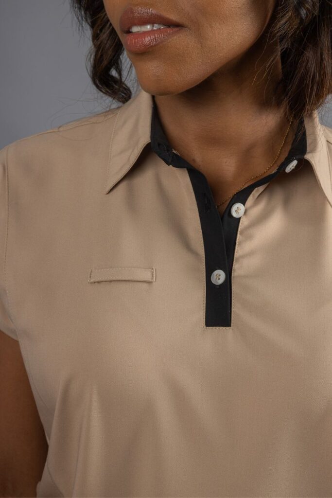 Women's Beige Tunic for Work Uniform: Unifardas